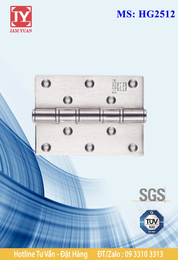 Bản lề lá inox 304 JuamYuan HG2512 - Ngũ Kim Chính Nguyên